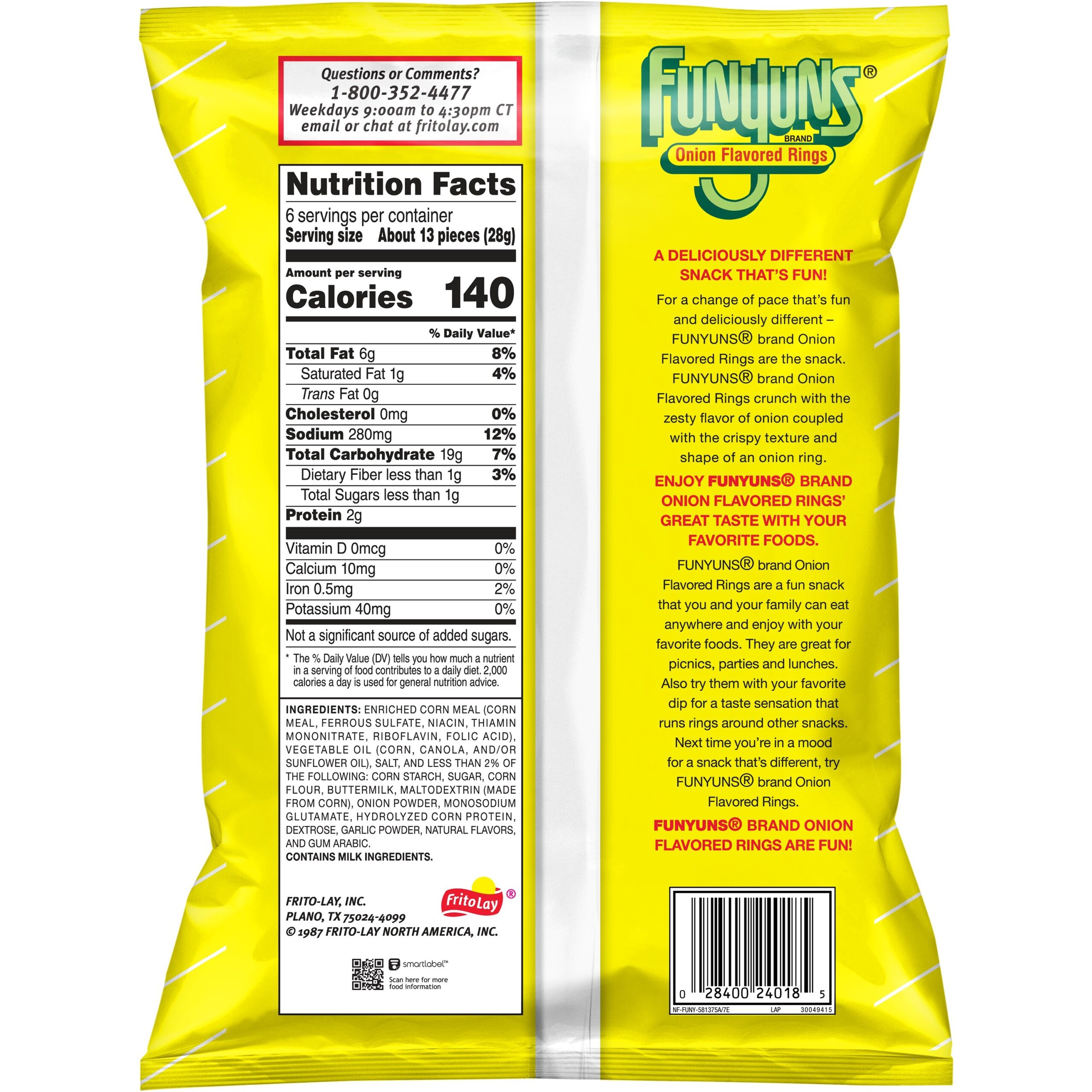 Funyuns Onion Flavored Rings, Snack Chips, 6 oz Bag – Shop AIZ Corp